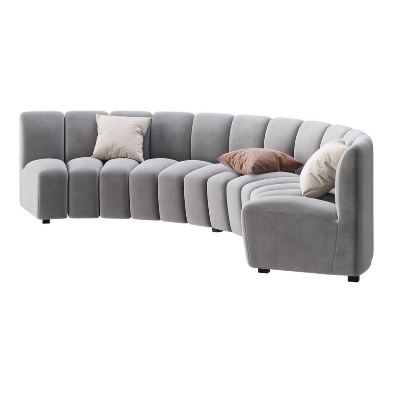 Lando modular curved seat 3d model Buy Download 3dbrute