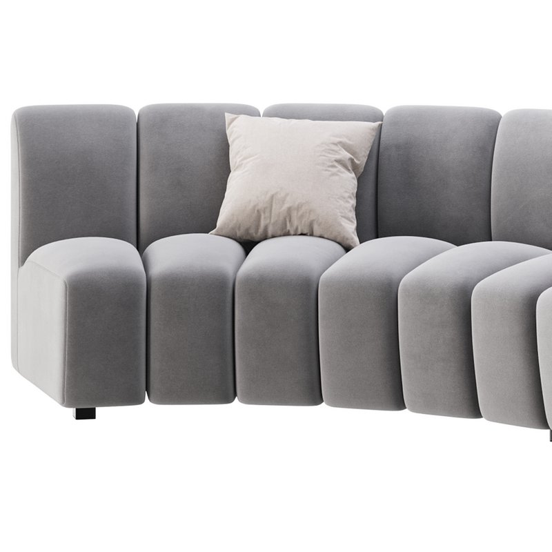 Lando modular curved seat 3d model Buy Download 3dbrute