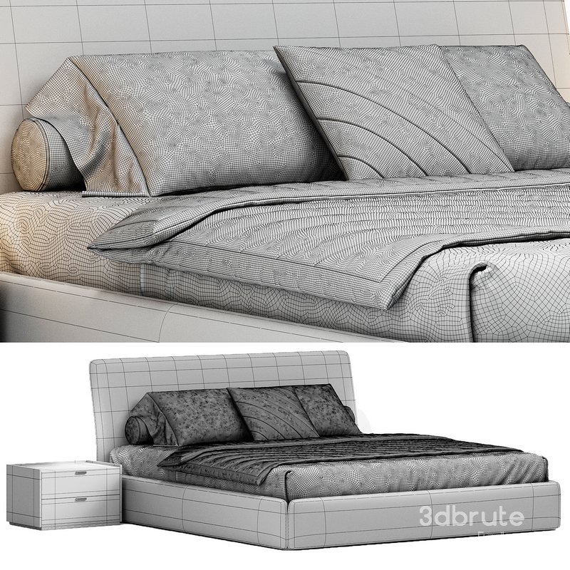 True Bed by bonaldo 3d model Buy Download 3dbrute