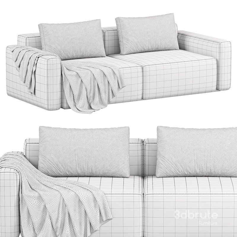 Mix Modular Piece Sofa 2 3d model Buy Download 3dbrute