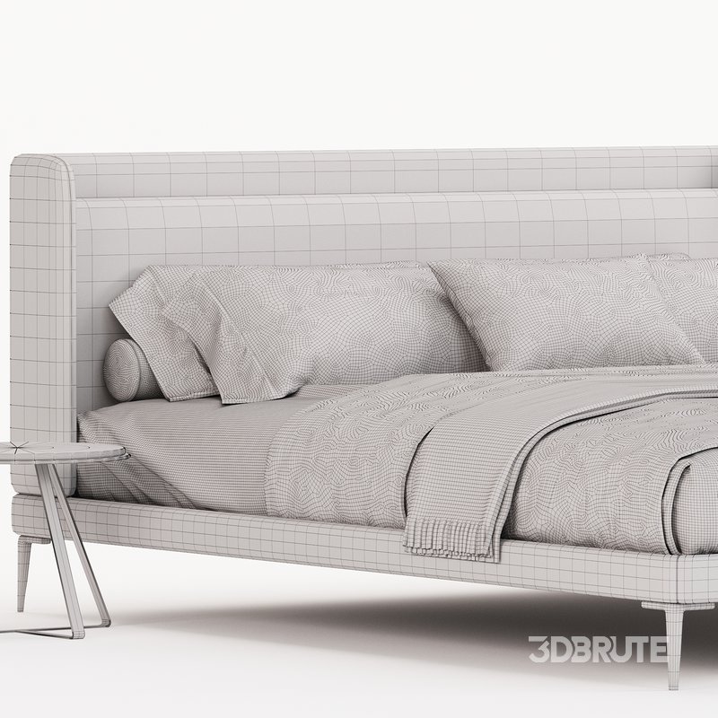 BoConcept Austin Bed 3d model Buy Download 3dbrute