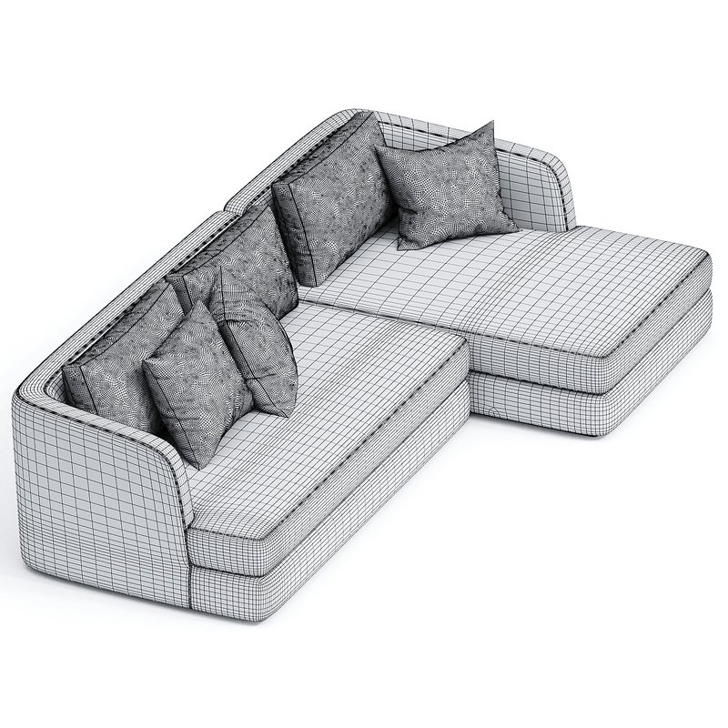 Flexform sofa-gregory xl 3d model Buy Download 3dbrute