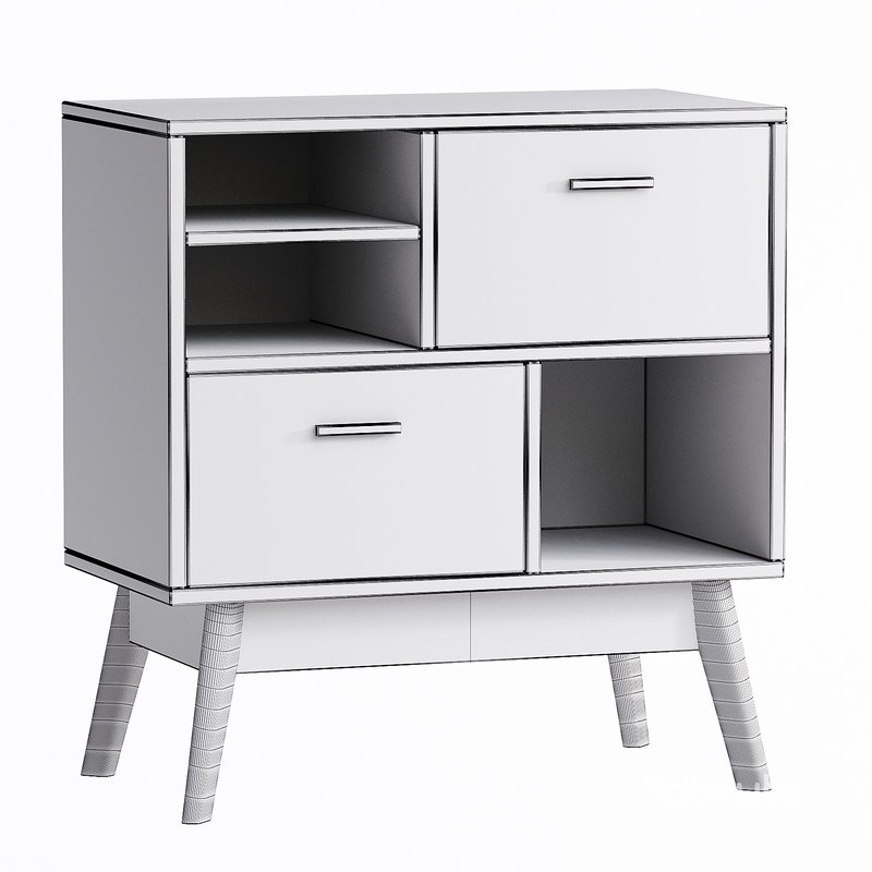 Nordic Chest of drawers Nordic-1 Wood Gray 3d model Buy Download 3dbrute