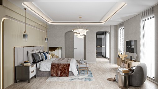 Modern bedroom 3d model Buy Download 3dbrute