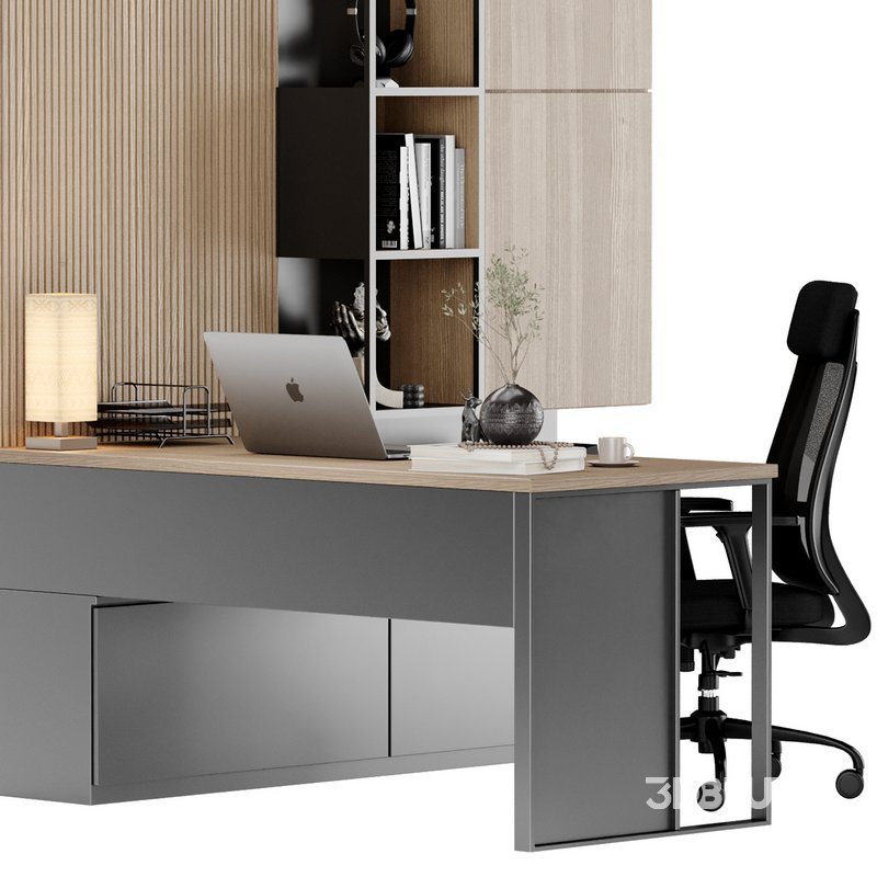Boss Desk - Office Furniture 08 3d model Buy Download 3dbrute