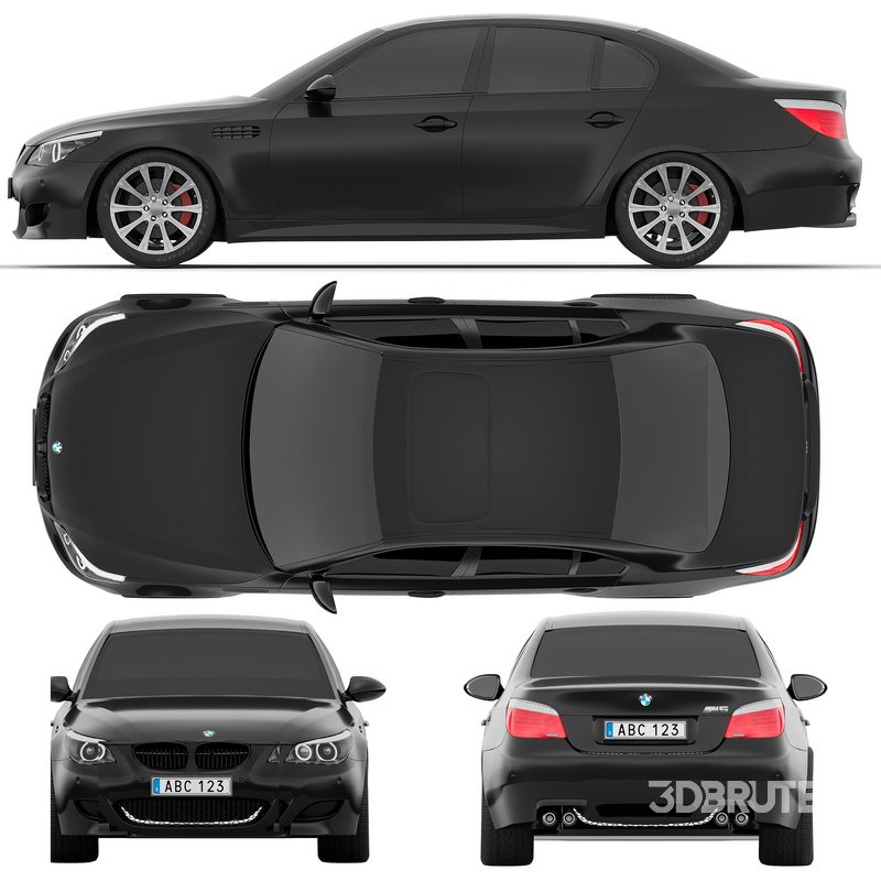 BMW M5 E60 3d model Buy Download 3dbrute