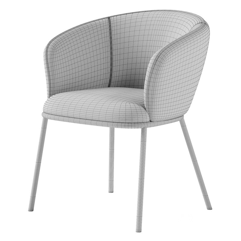 Donna dining chair 3d model Buy Download 3dbrute