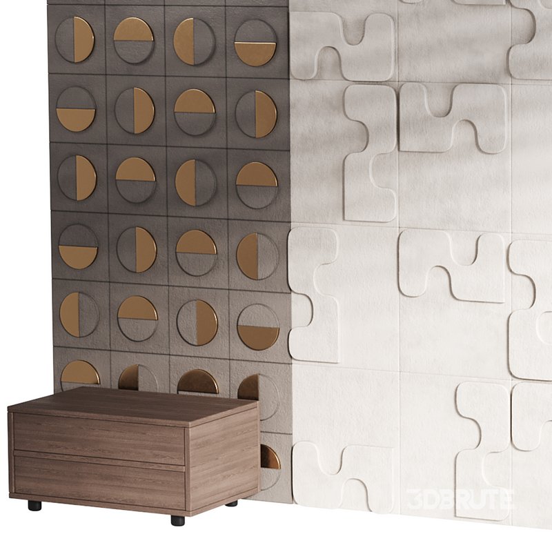 Decorative Wall panel 64 3d model Buy Download 3dbrute