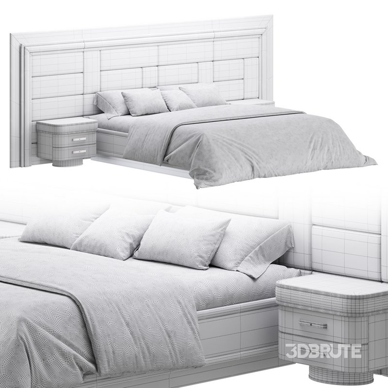Bed diamond 3d model Buy Download 3dbrute