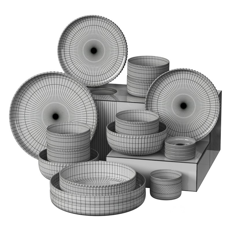 Dishes 3d model Buy Download 3dbrute