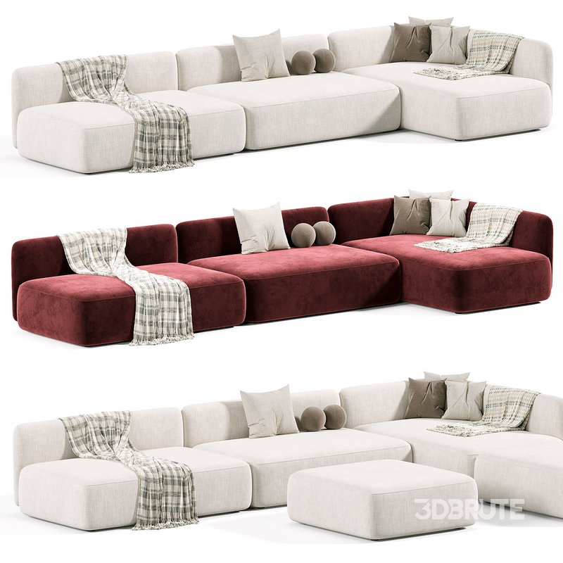 Cosy Sofa By MDF Italia 3 3d model Buy Download 3dbrute