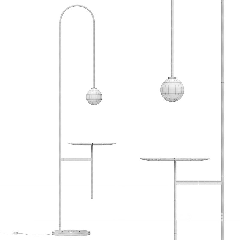 Light With A Table Design Keiji Takeuchi 3d Model Buy Download 3dbrute