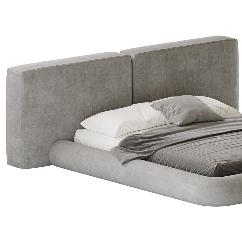 Cullen Suede Fabric Contemporary Minimalist 3d model Buy Download 3dbrute