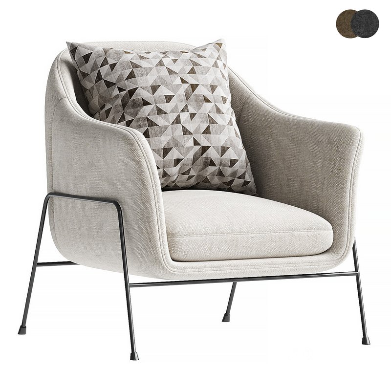Armchair Wiley Ivory 3d model Buy Download 3dbrute