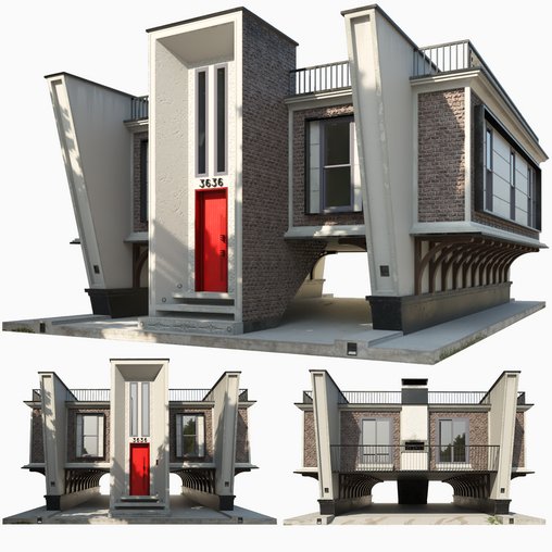 kitchen 52 3d model Buy Download 3dbrute