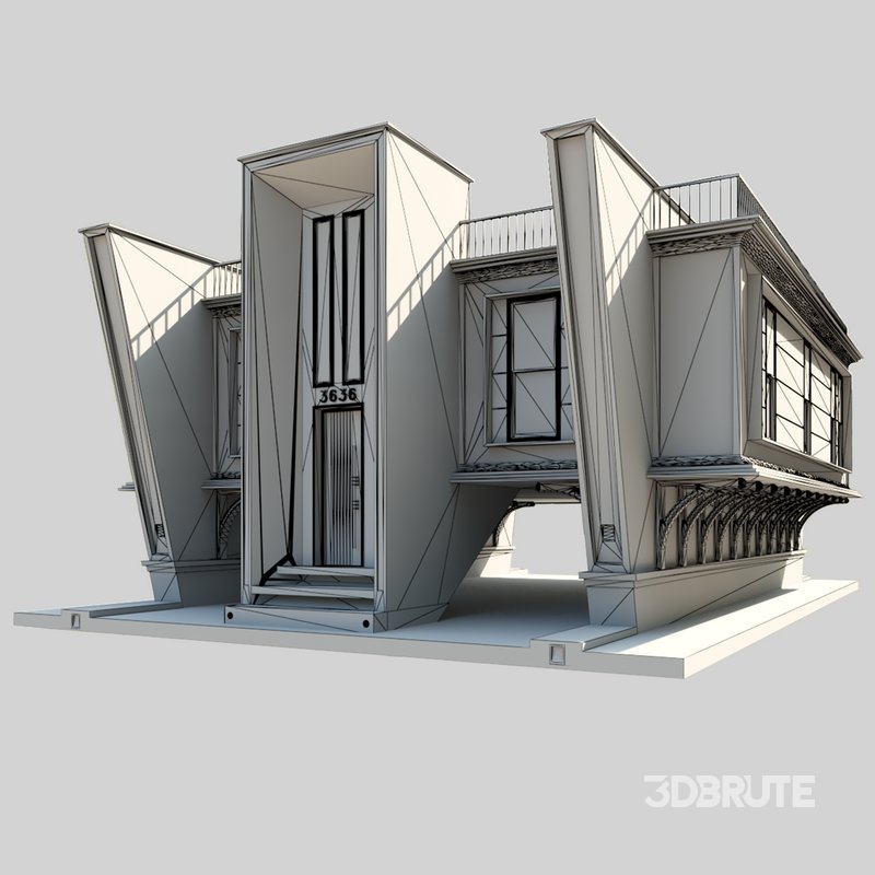 Ben Malek Hunting Villa 3d model Buy Download 3dbrute