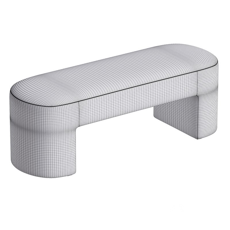 Elena Velvet Bench 3d model Buy Download 3dbrute