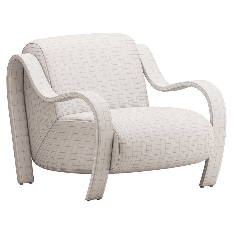 Bisou Accent Chair 3d model Buy Download 3dbrute