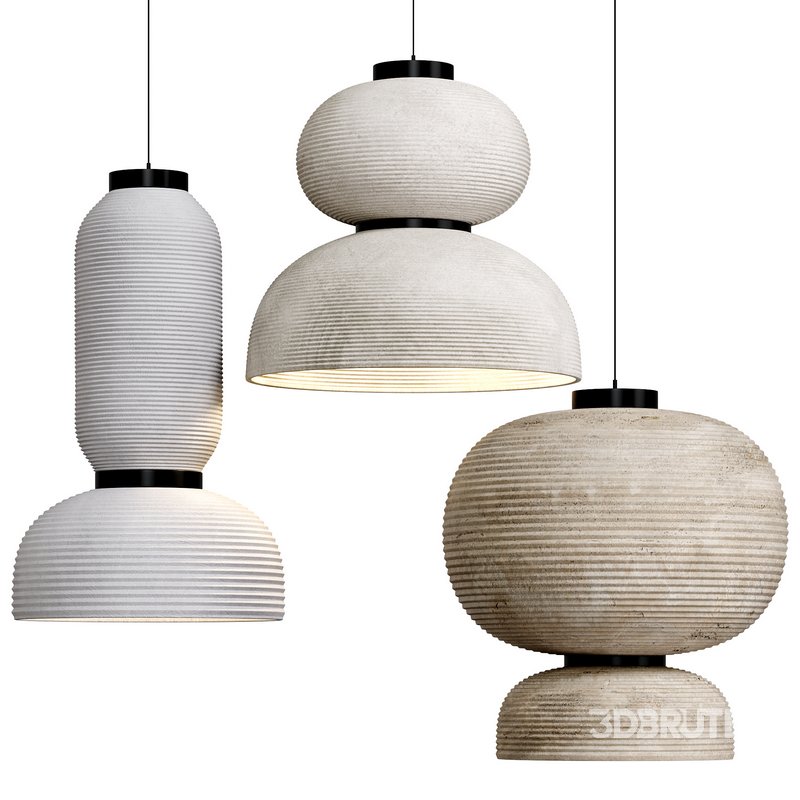 Japandi Lantern Shaped Pendant Light By Japandistore 3d model Buy ...