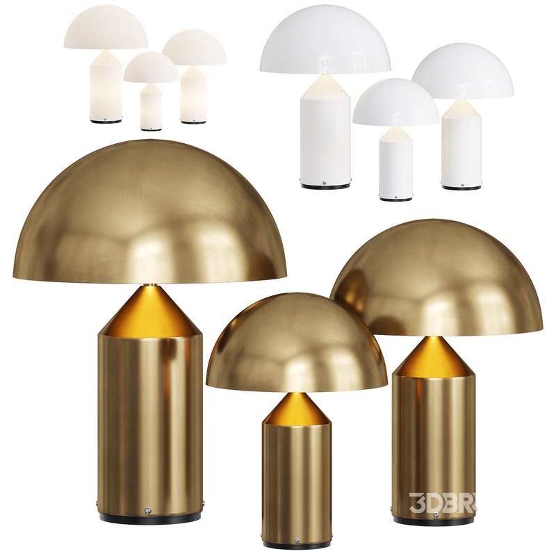 Atollo table lamp by Oluce 3d model Buy Download 3dbrute