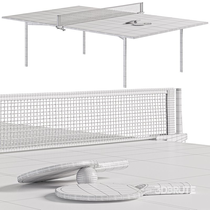 Ping Pong Table YOU ECO By Manerba 3d model Buy Download 3dbrute