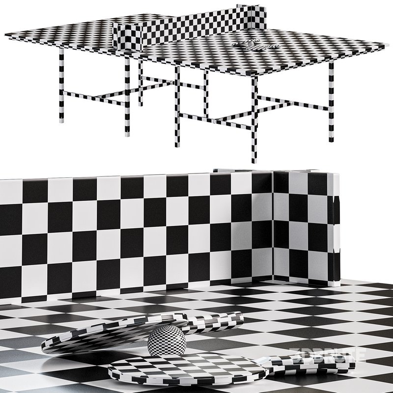 Ping Pong Table DAN By Bulo 3d model Buy Download 3dbrute