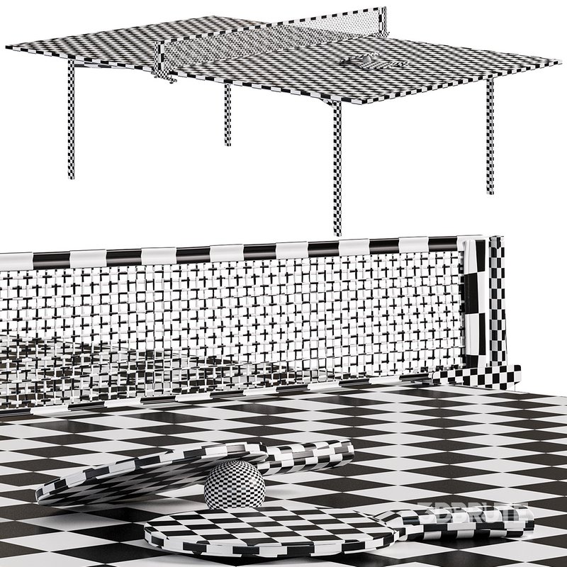 Ping Pong Table YOU ECO By Manerba 3d model Buy Download 3dbrute