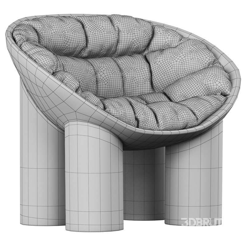 Roly Poly Polyethylene Armchair 3d model Buy Download 3dbrute