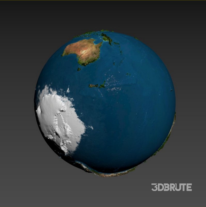 3D Earth Globe High Detail 3d model Buy Download 3dbrute