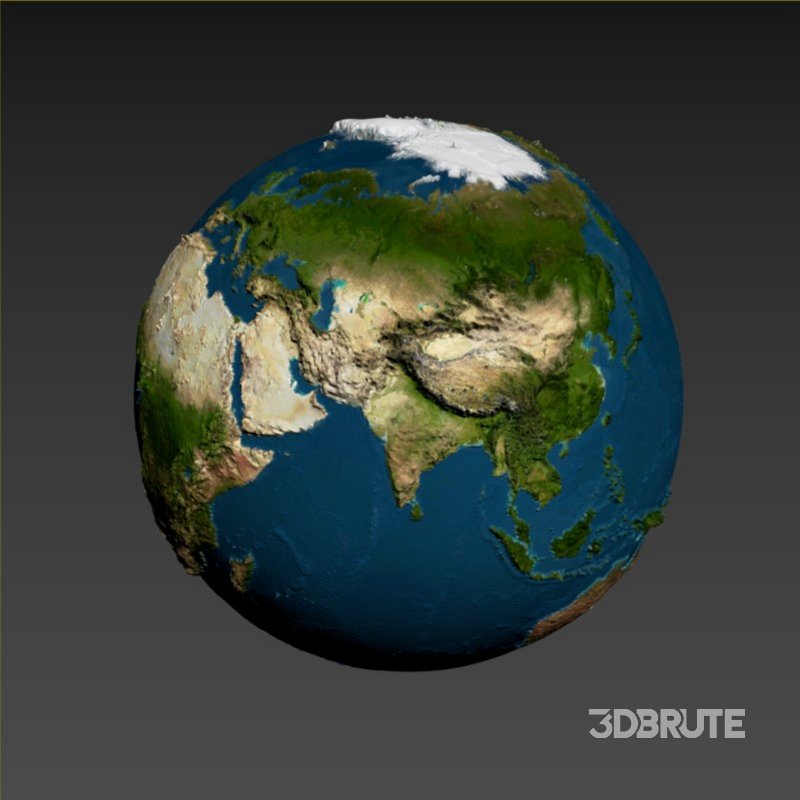 3D Earth Globe High Detail 3d model Buy Download 3dbrute