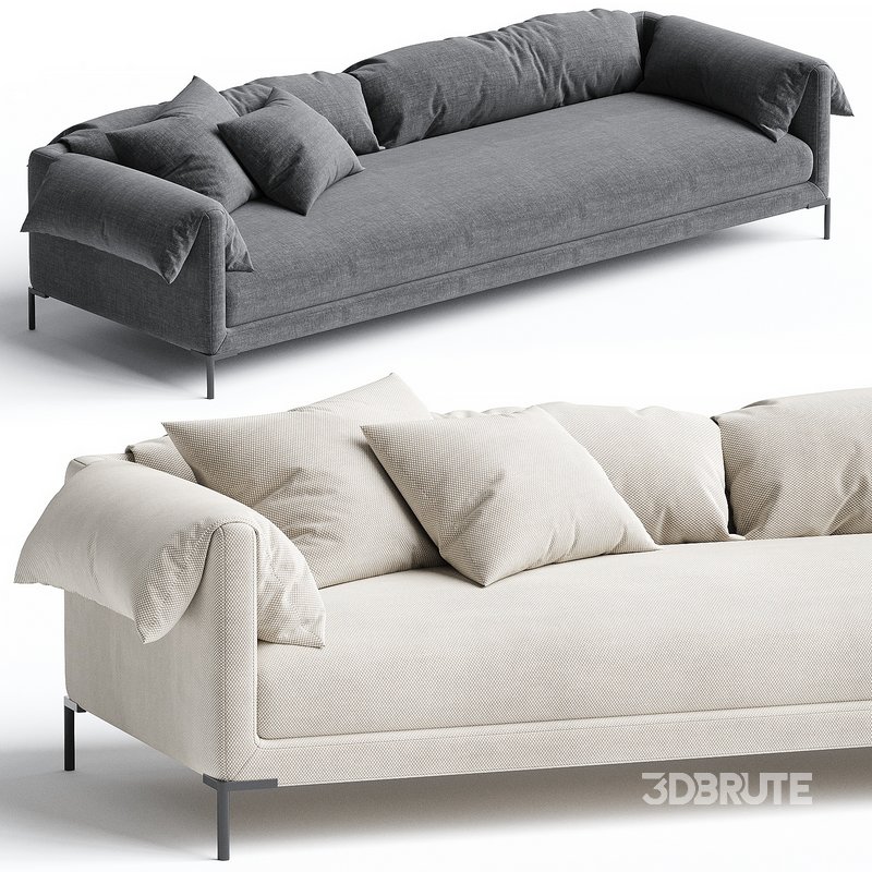Philo modular Sofa by Natuzzi Italia 3d model Buy Download 3dbrute