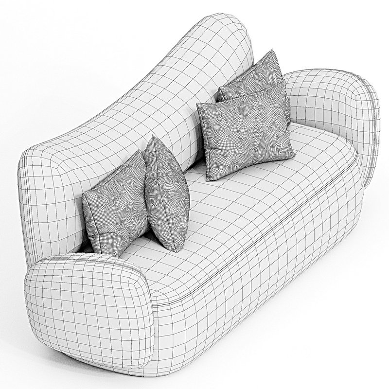 Conchula Sofas 3d model Buy Download 3dbrute