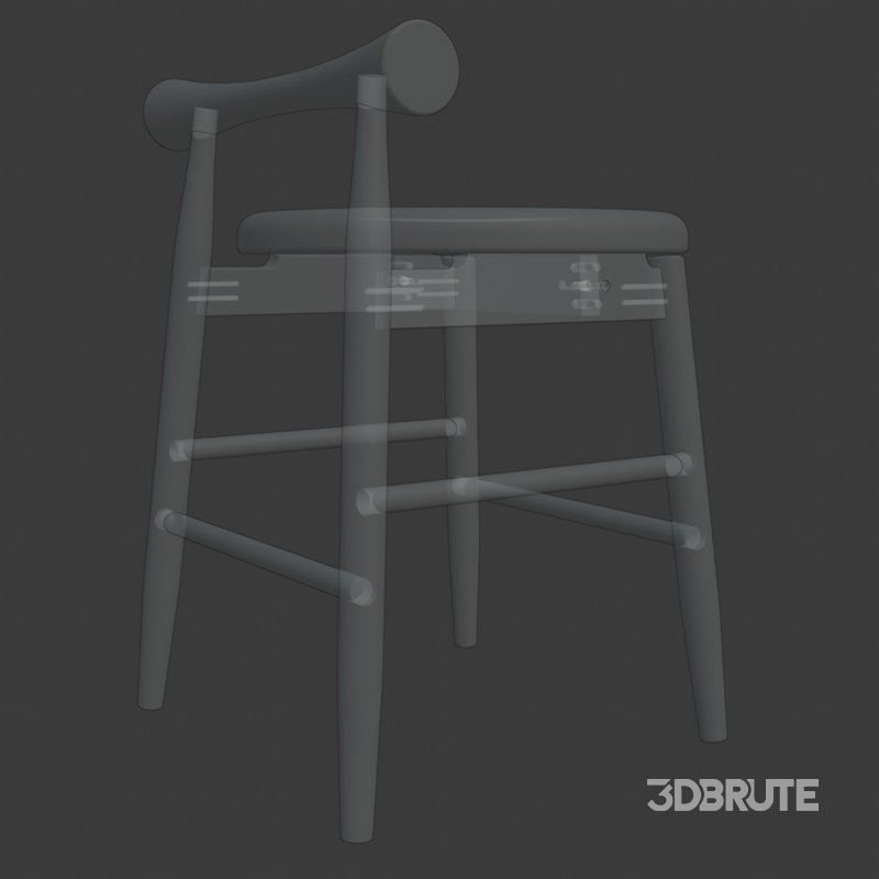 Comfortable Vanity Stool 3d model Buy Download 3dbrute