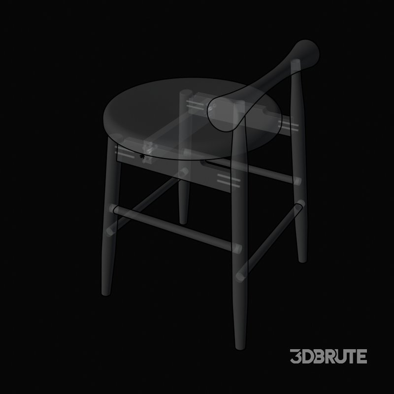 Comfortable Vanity Stool 3d model Buy Download 3dbrute