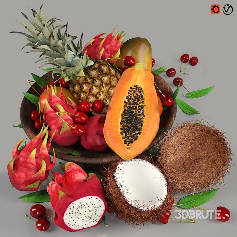Fruits And Vegetables Z61 3d model Buy Download 3dbrute