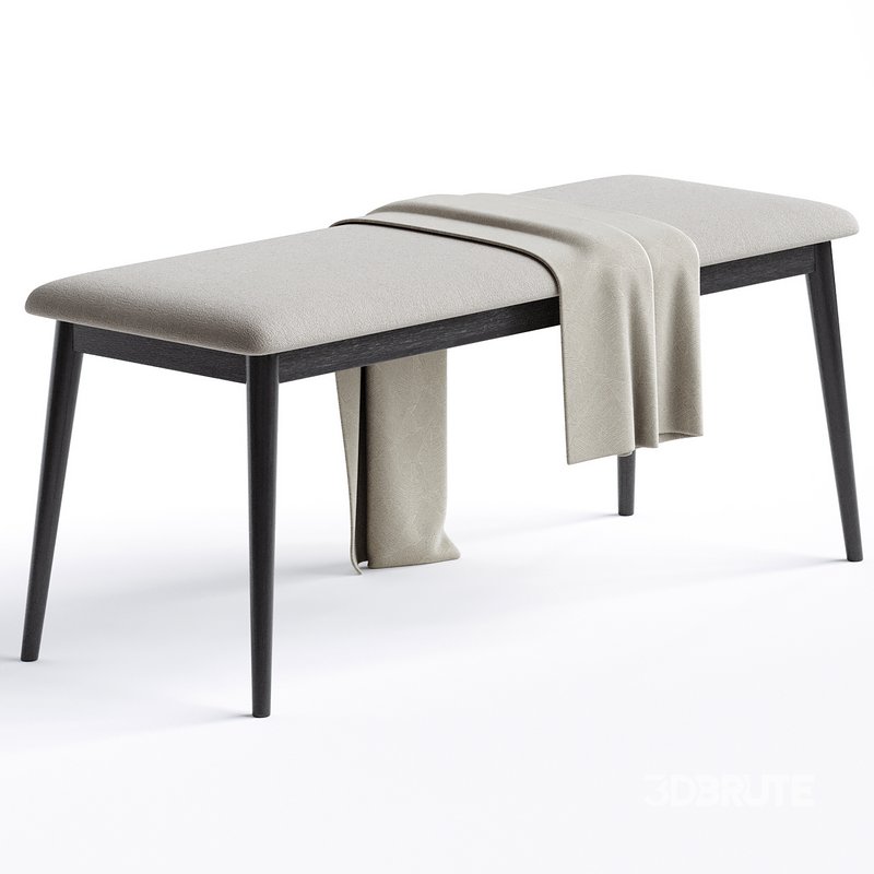 Raelyn Polyester Upholstered Bench - Download -3d Models Free -3dbrute