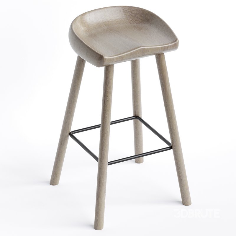 Barrett bar Stool, Natural Matte - Download -3d Models Free -3dbrute