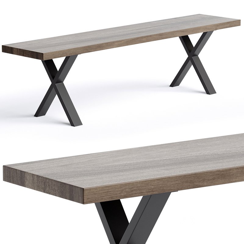 Asah bench Wade Logan 3d model Buy Download 3dbrute