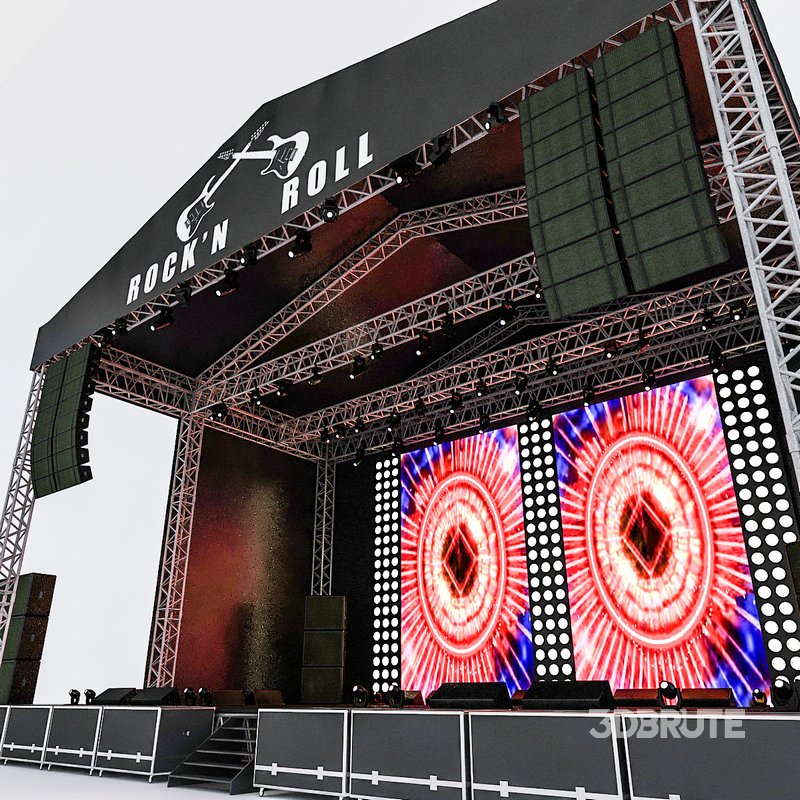 3D Concert Stage model 3d model Buy Download 3dbrute