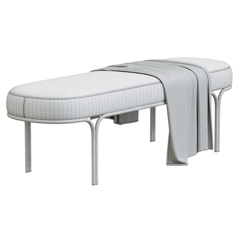 Upholstered Modern Bedroom Bench 3d model Buy Download 3dbrute