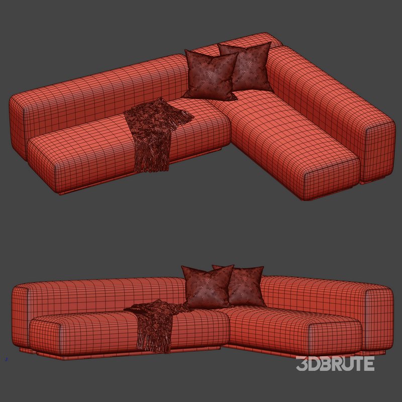 Edmont Sofa By Cazarina 3d model Buy Download 3dbrute