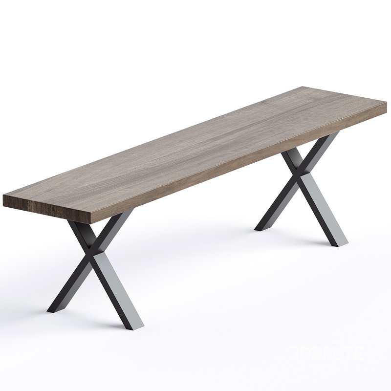 Asah bench Wade Logan 3d model Buy Download 3dbrute