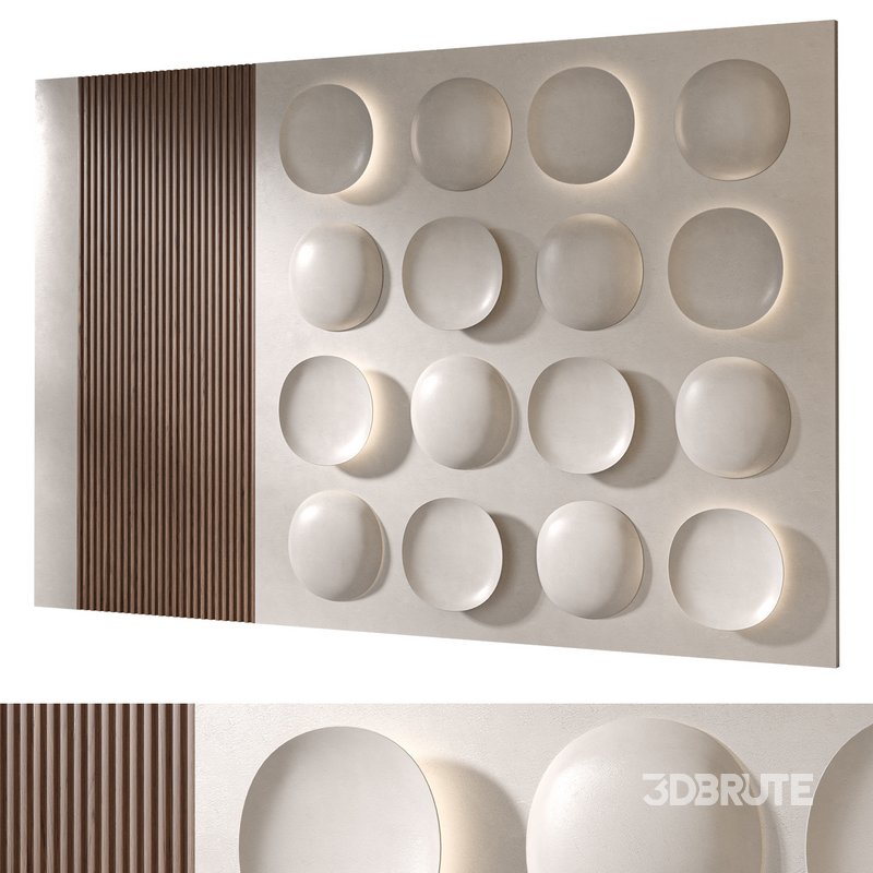 Headboard 3d Wall Panel 08 3d model Buy Download 3dbrute