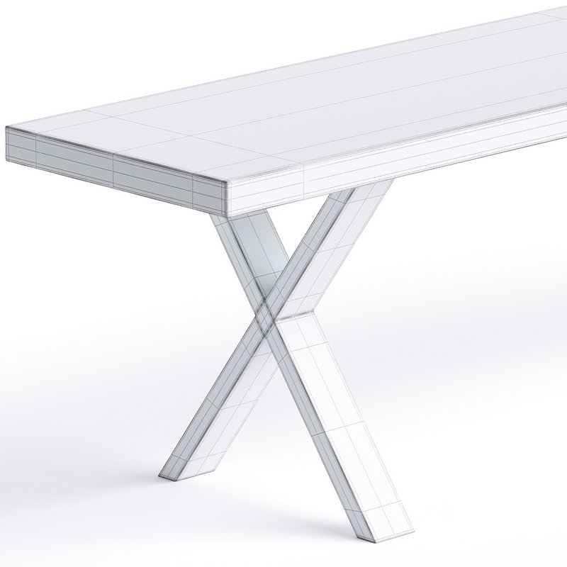 Asah bench Wade Logan 3d model Buy Download 3dbrute