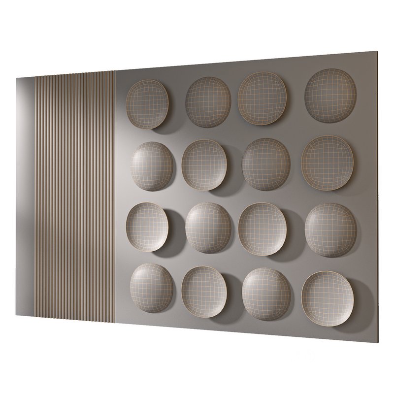 Headboard 3d Wall Panel 08 3d model Buy Download 3dbrute