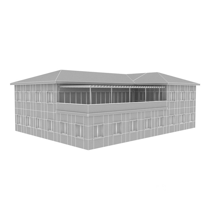 3D Modern Building 2 model - Download -3d Models Free -3dbrute