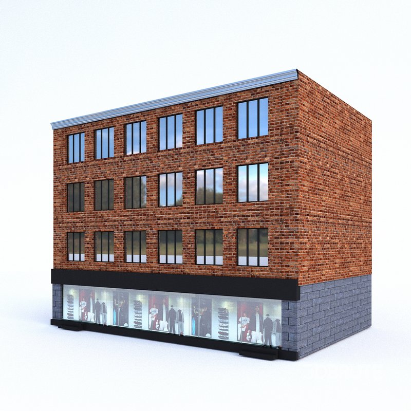 3D Buildings City Set model - Download -3d Models Free -3dbrute