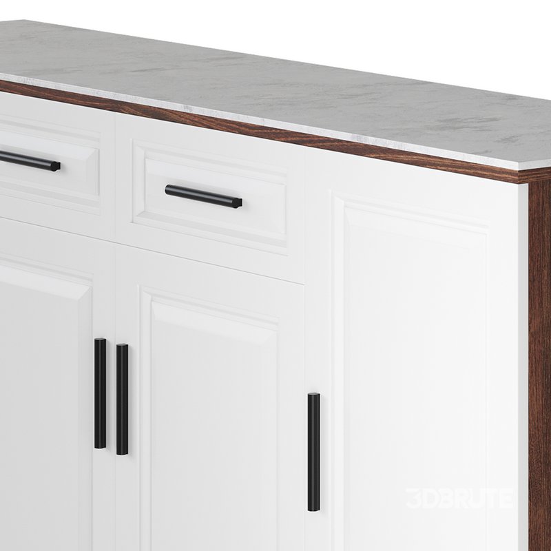 Modern Wood Buffets & Sideboards 2 3d model Buy Download 3dbrute