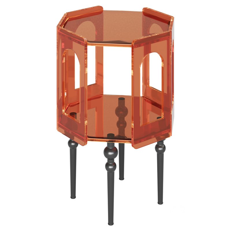 Retro Acrylic Side Table 3d model Buy Download 3dbrute