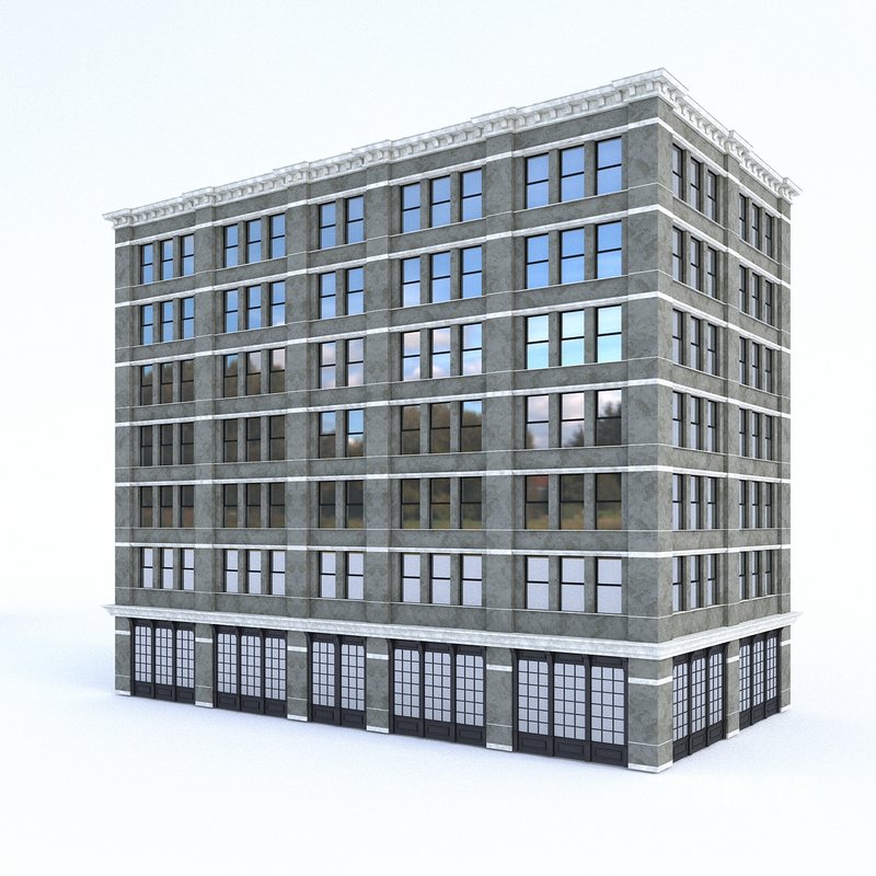 3D Buildings City Set model - Download -3d Models Free -3dbrute